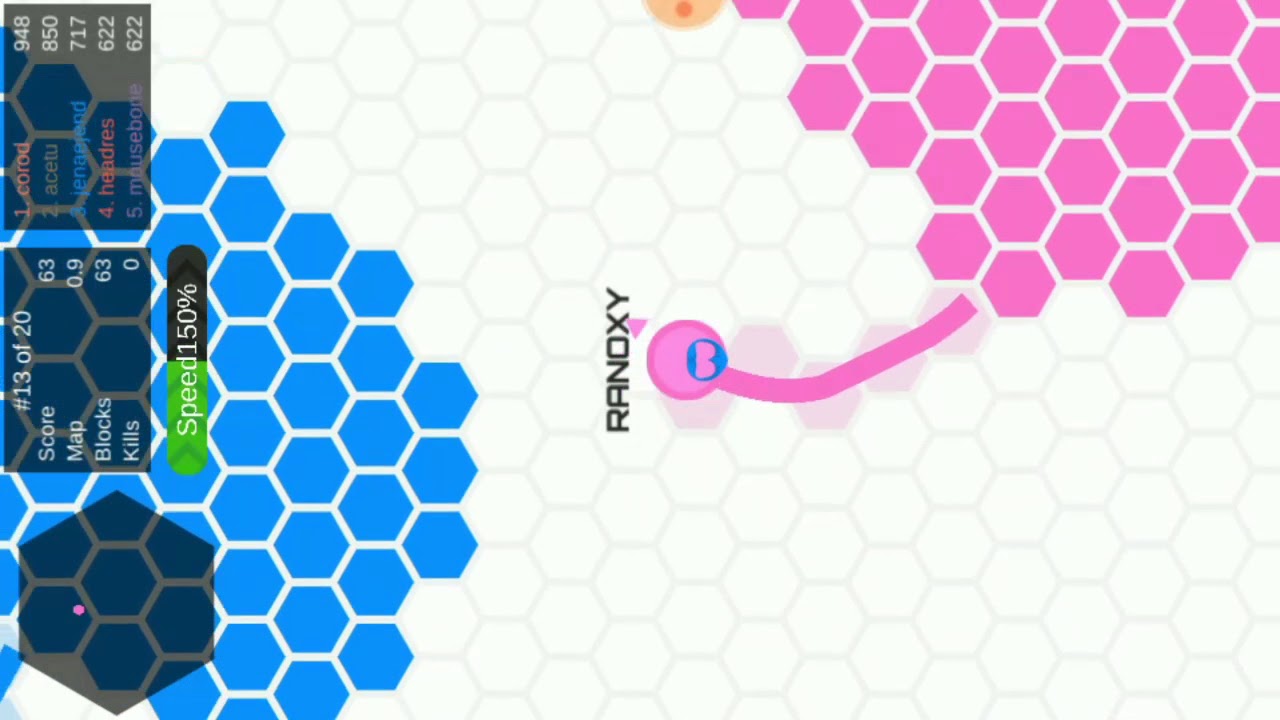 Hexar.io game 53 kills world record - YouTube