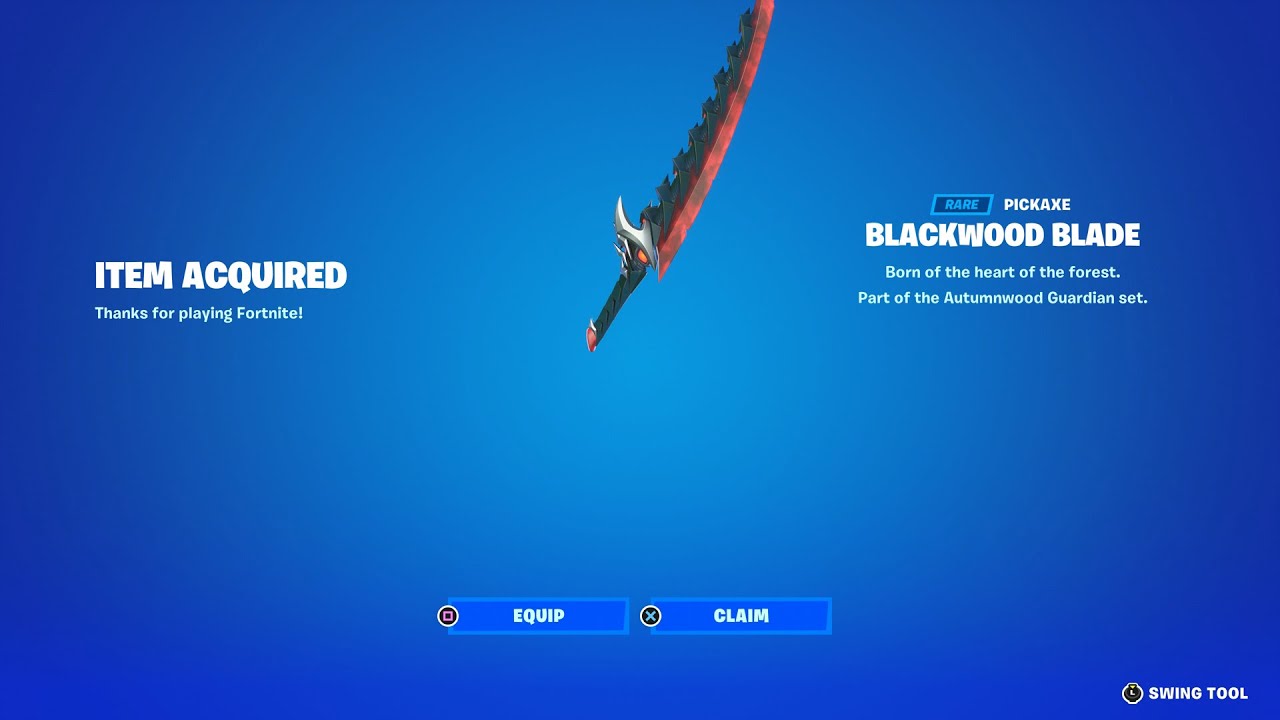 How To Get Blackwood Blade Pickaxe FREE In Fortnite! (Free Blackwood ...