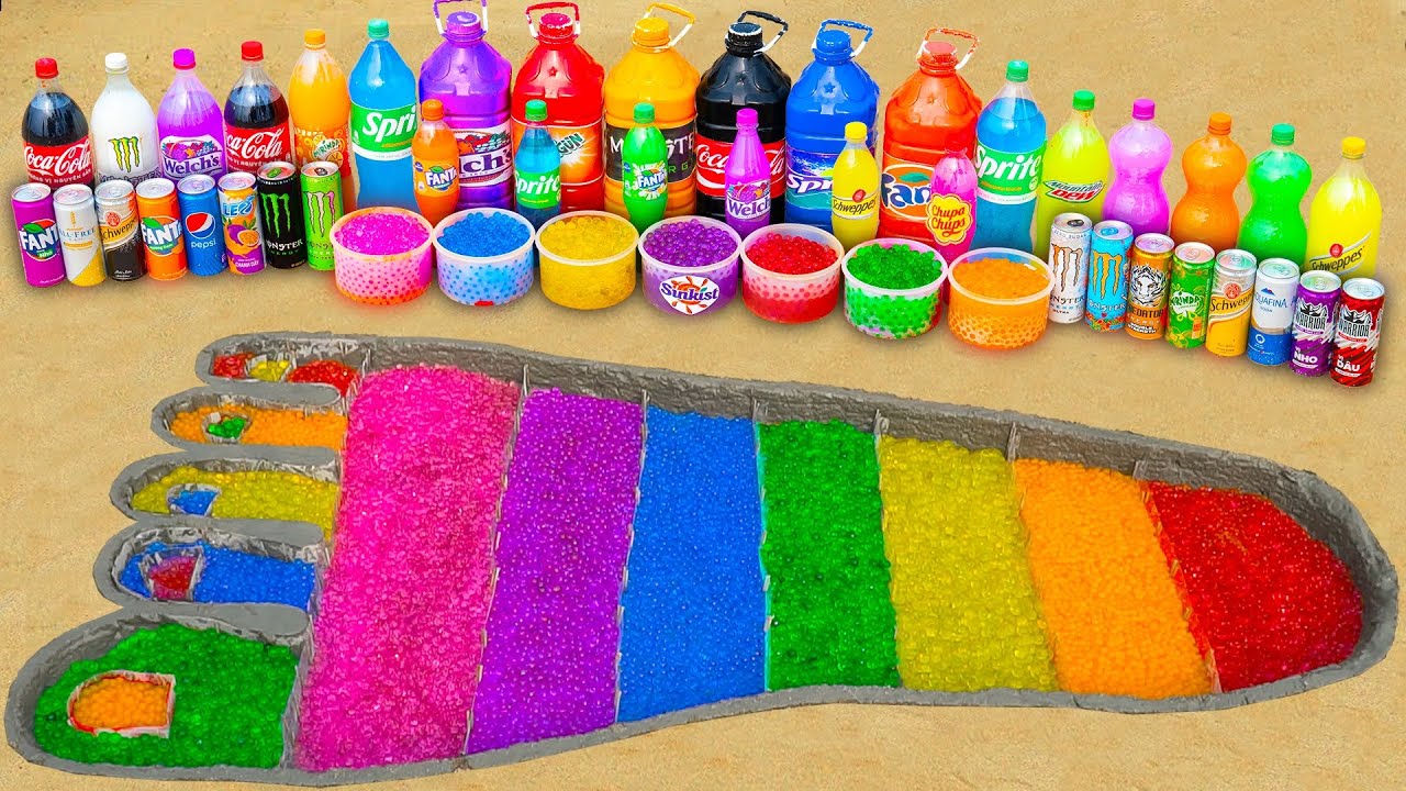 Satisfying Video l How to make Rainbow Foot with Orbeez, Mixing Popular ...