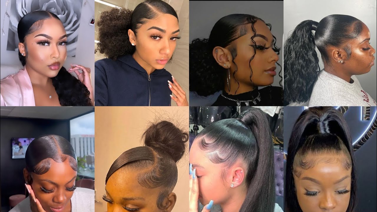 Cute Slick-y Ponytail 2024 |Packing gel hairstyle gallery - YouTube