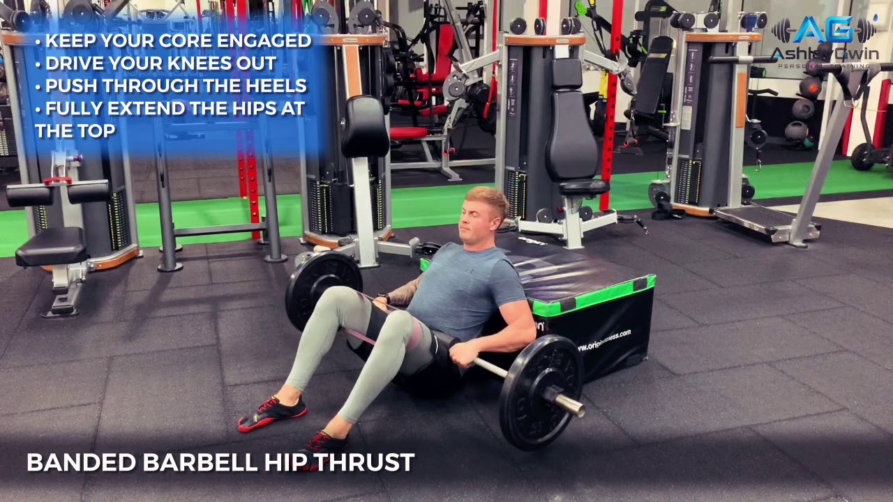Banded Barbell Hip Thrust - YouTube