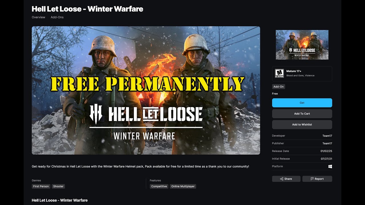 Hell Let Loose is FREE TO KEEP Jan 2 - Jan 9 - YouTube