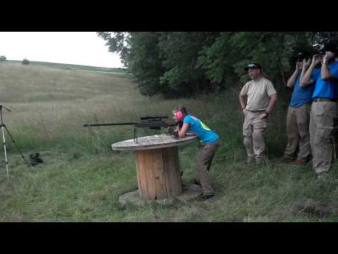 11 year old girl shooting the McMillan Tac 50