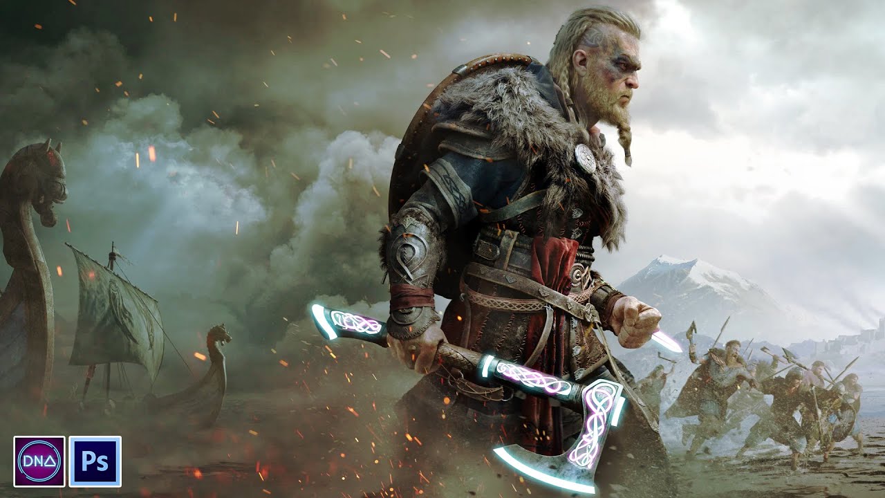 Assassin’s Creed Valhalla - "LEGIT" Neon Weapon In PS | Photobash ...