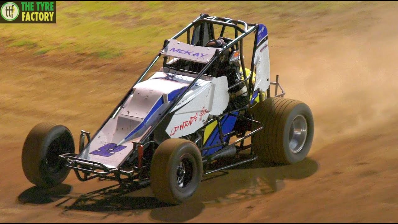 Wingless Sprints Gold Cup Heat 2b Laang Speedway 2-3-2024 - YouTube