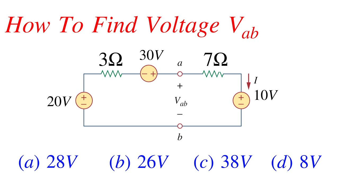 How To Find Voltage || KVL || Circuit Analysis Solved Problem - YouTube