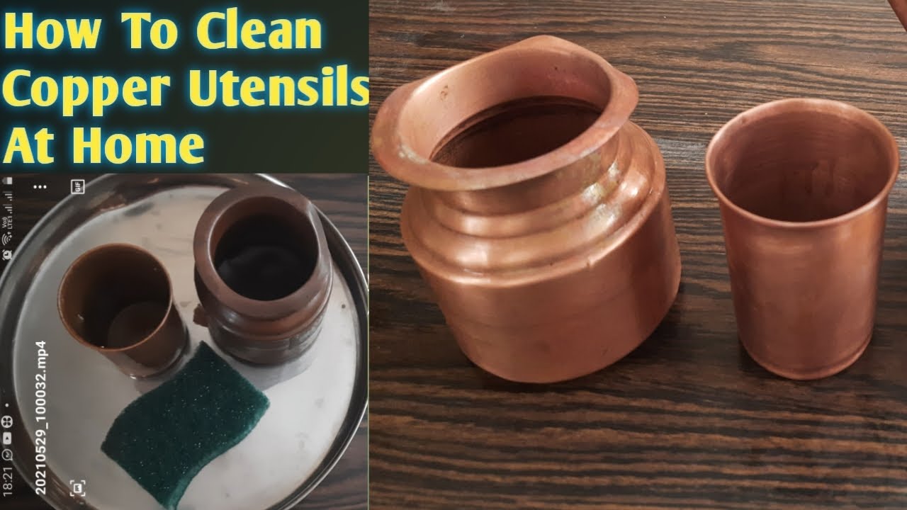 How To Clean Copper Utensils At Home|| Best Copper Cleaning Method ...