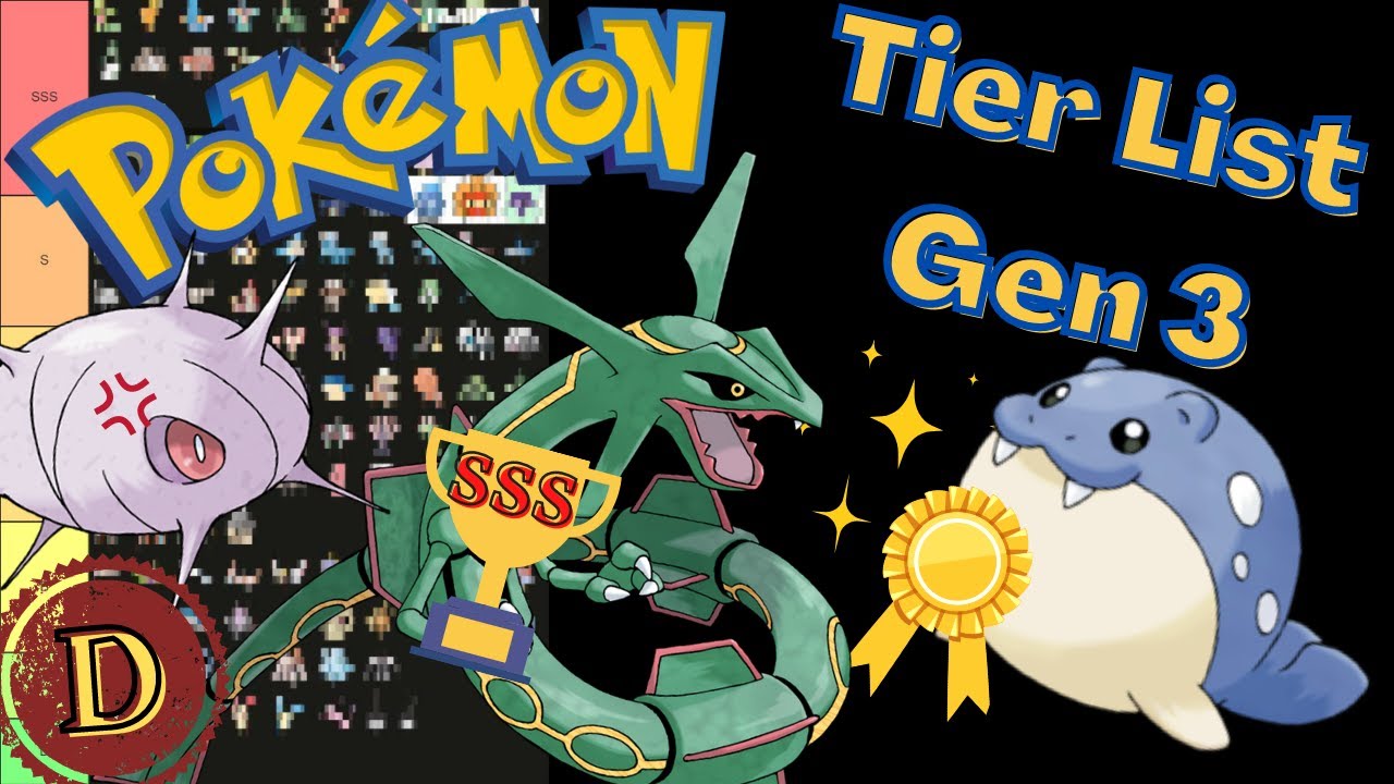 TIER LIST POKÉMON GEN 3 - YouTube
