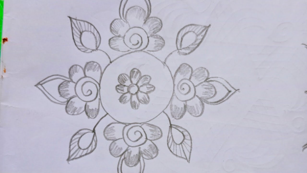 One easy and simple rangoli design /small rangoli design,/ #rangili ...