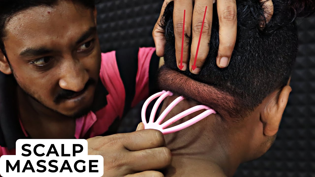 Scalp Massage & Hair Cracking | Head Massage & Neck Cracking | Body ...