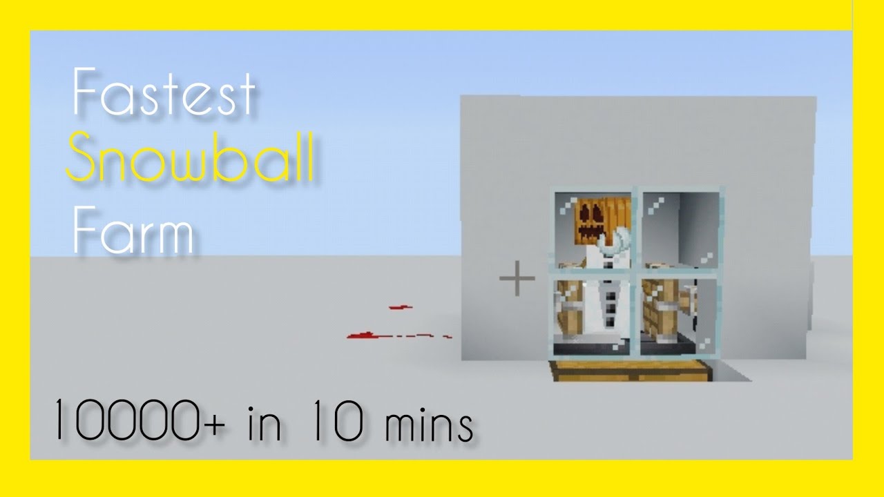 Fastest snowball farm for Minecraft pocket/bedrock - YouTube