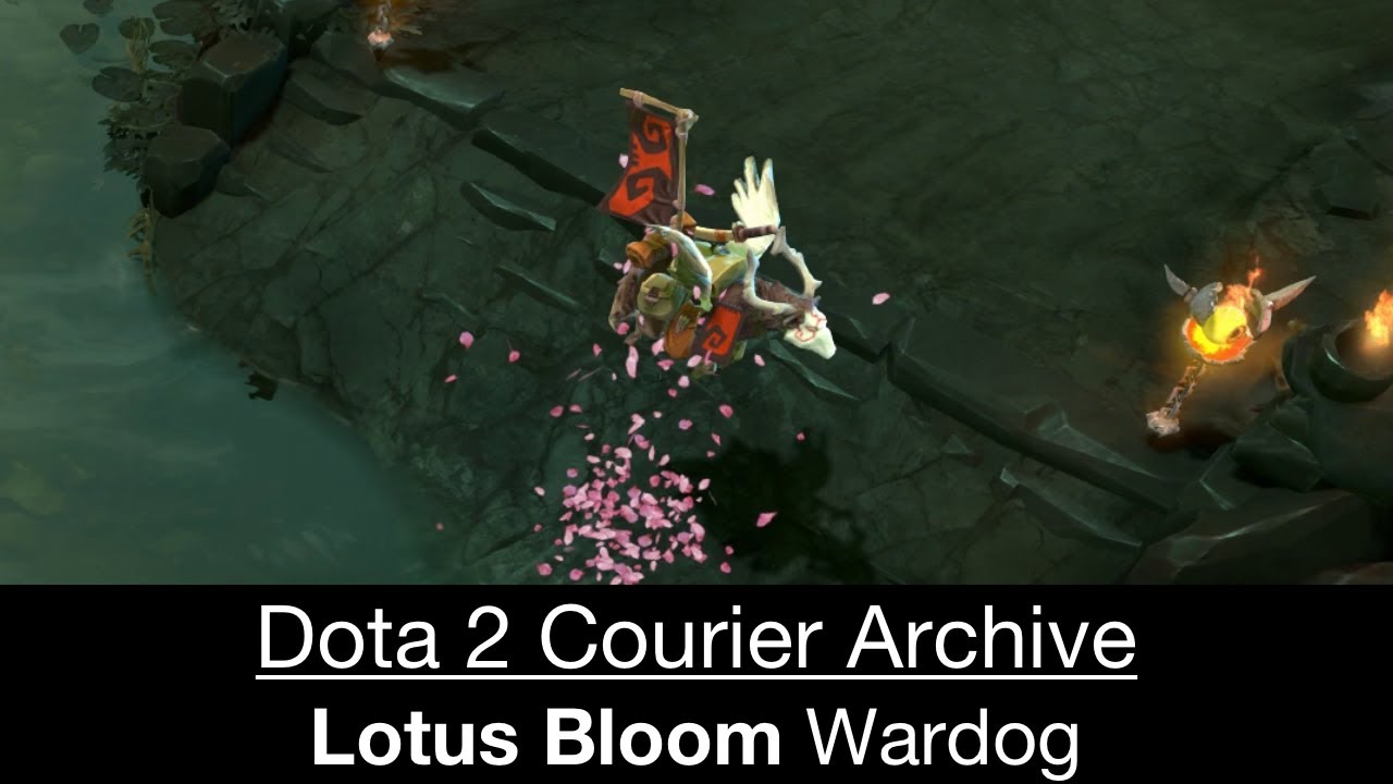 Dota 2 Courier: Unusual Enduring War Dog (Lotus Trail) - YouTube