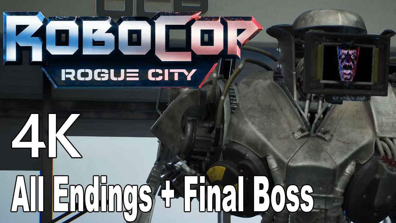RoboCop Rogue City All Endings and Final Boss 4K - YouTube