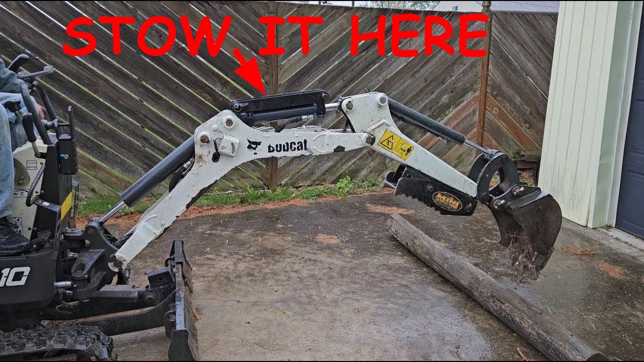 Where To Stow Excavator Thumb Brace - YouTube