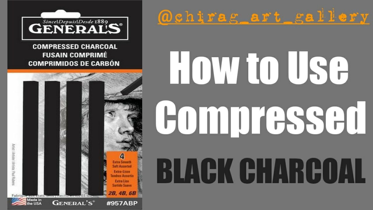 How to use Compressed Charcoal...🖤 - YouTube