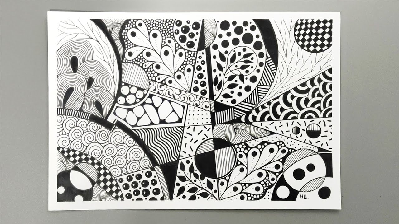 Zentangle Inspired Art – Creative Patterns for Relaxation - YouTube
