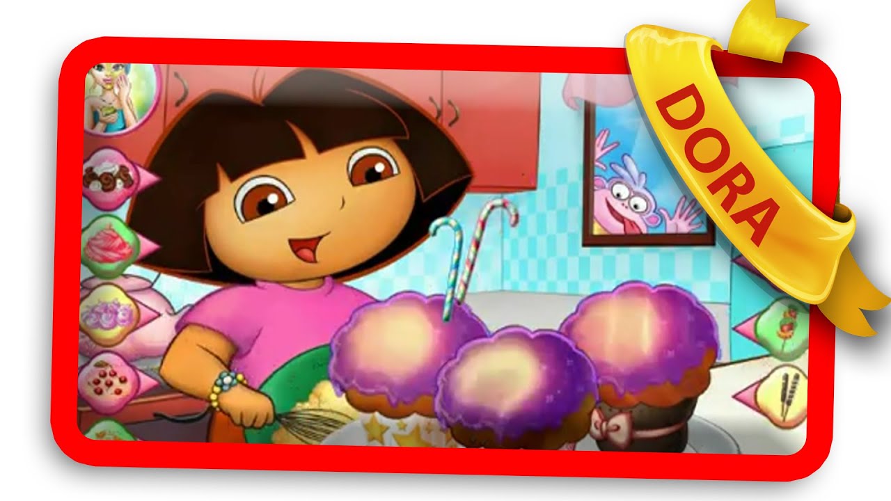 Dora cooking games - Dora Tasty Cupcakes - Online Dora Games - YouTube