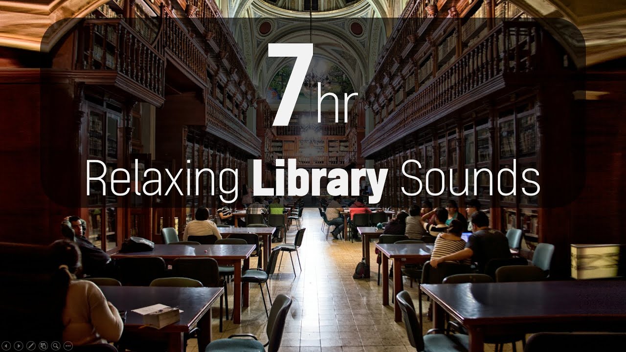 7 hours Library Ambience Sounds (screen fade out) 📖 Library Sounds For ...