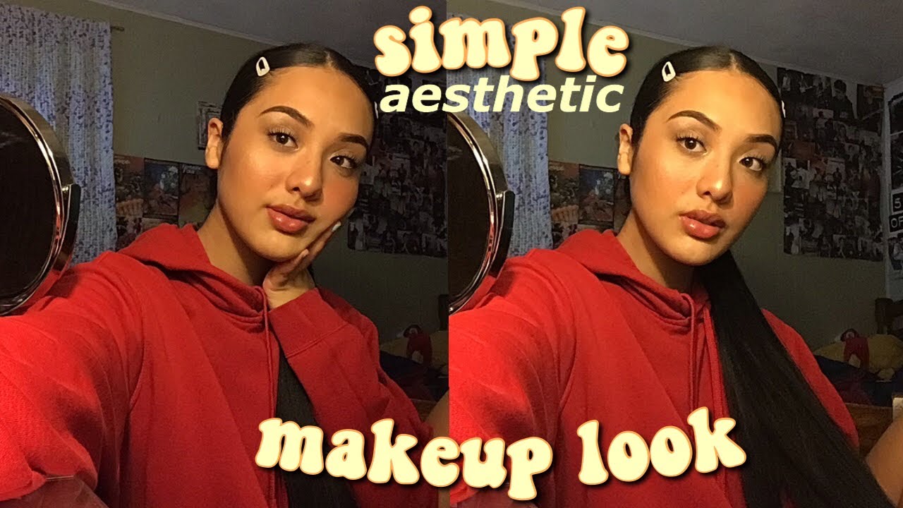 A simple aesthetic makeup look at 1am - YouTube