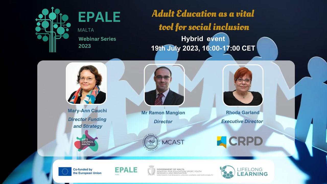 EPALE Livestreamed Podcast Discussion: Adult Education as a Vital Tool ...