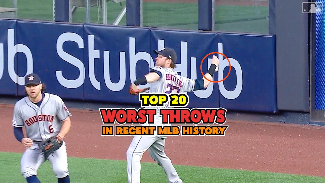 Top 20 Worst Throws in MLB history - YouTube