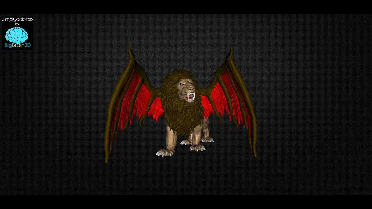 Manticore 3D model painted and converted to MultiColor with ...