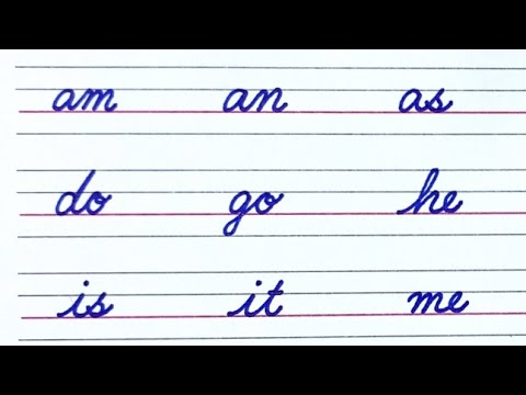 English cursive writing practice for beginner | Simple 2 two letters ...