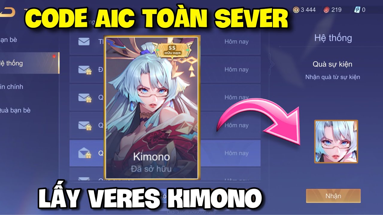 Liên Quân | Nhập CODE Mới Nhất Toàn Sever Nhận Skin Veres Kimono Miễn ...