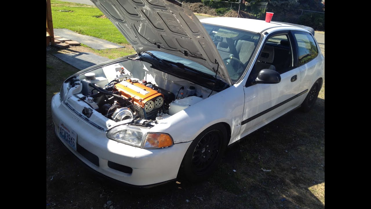 CIVIC LS VTEC TURBO FREEWAY PULLS - YouTube