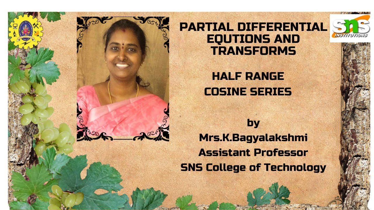 Half range Cosine Series | Partial Differential Equations and ...