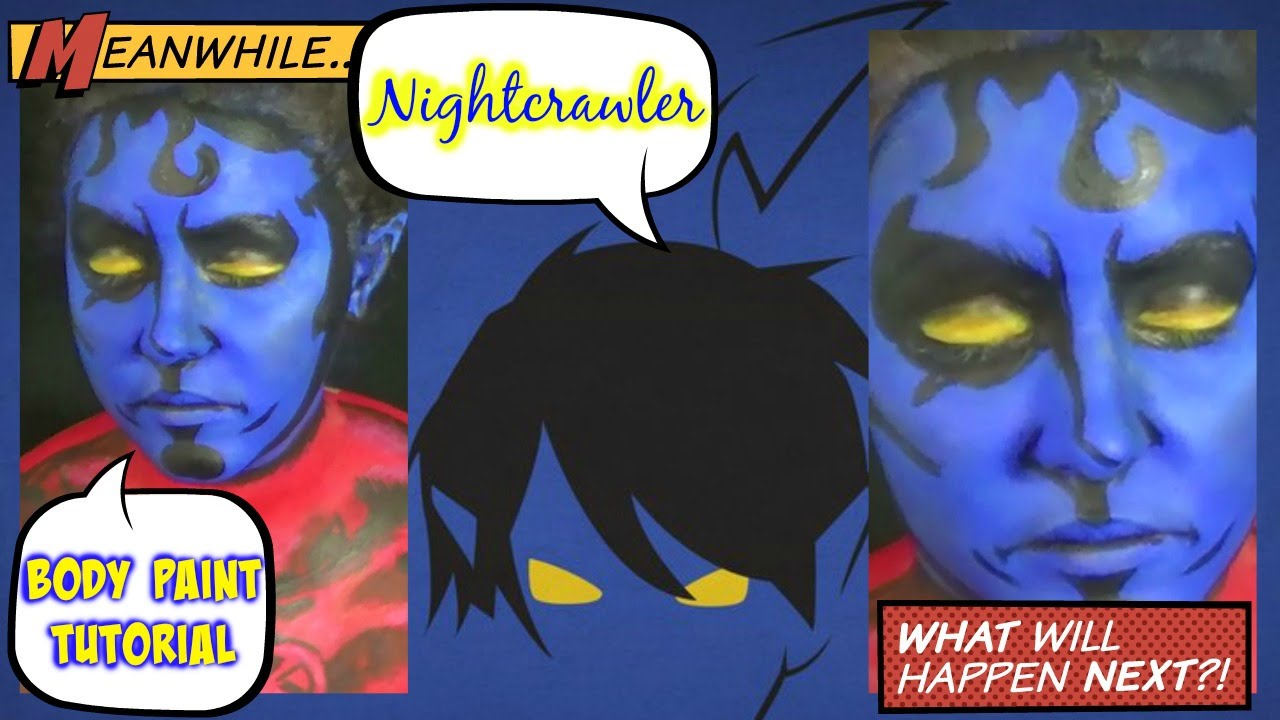 X-Men: Nightcrawler Makeup and Body Paint Cosplay Tutorial ...