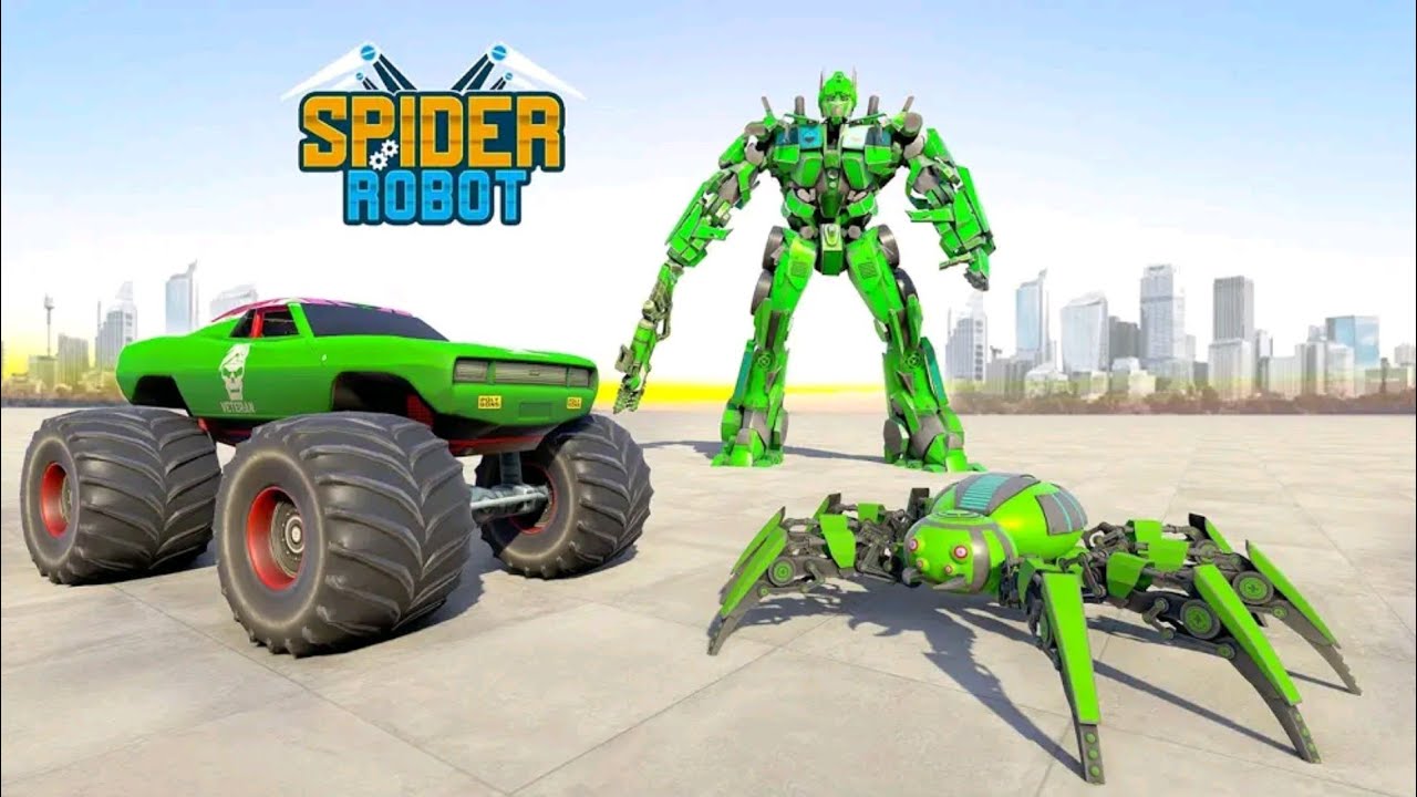Mobil Truk Monster Berubah Jadi Robot Laba Laba | Spider Robot ...