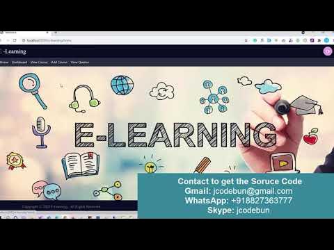 E Learning Project in Spring Boot and hibernate with source code and project report - YouTube