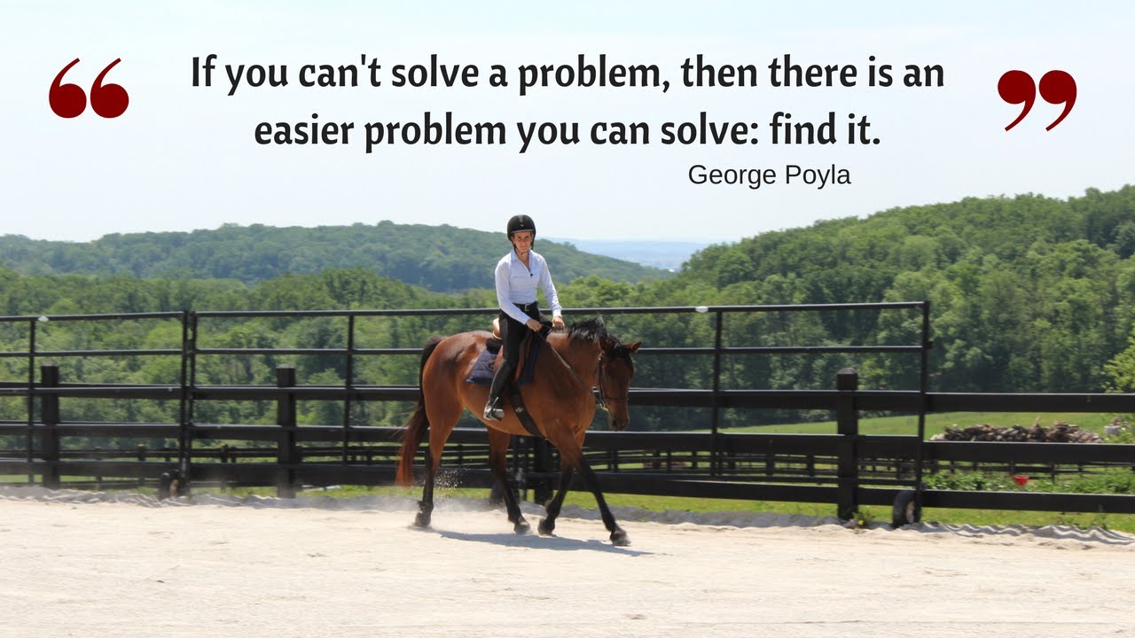 The Key to Solving a Riding Problem... Find an Easier One - YouTube