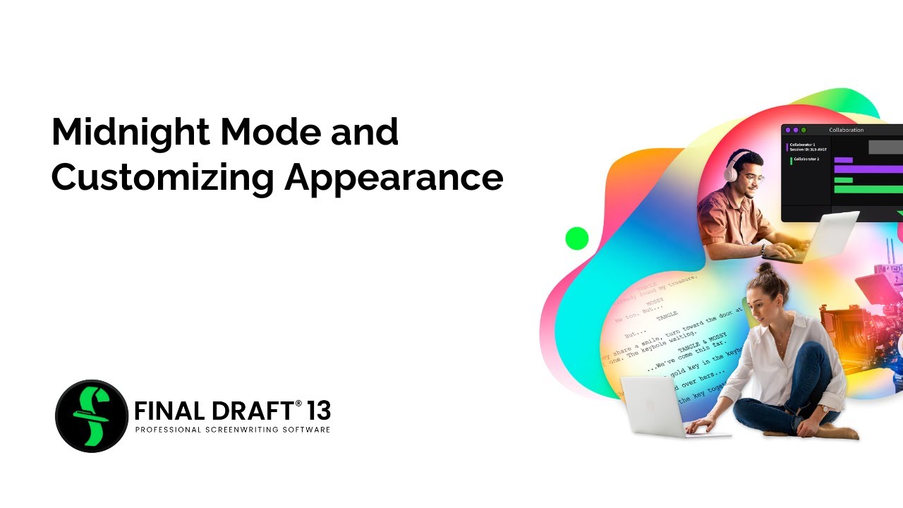 Midnight Mode and Customizing Appearance - Final Draft 13 - YouTube