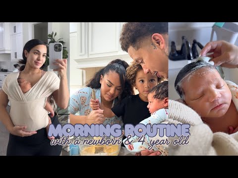REALISTIC Morning Routine With A Newborn & 4 Year Old…