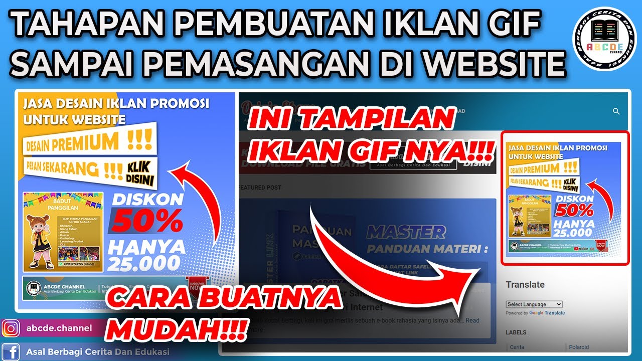 Cara Buat Iklan Gif Untuk di Website atau Blogspot || Belajar Blogger ...