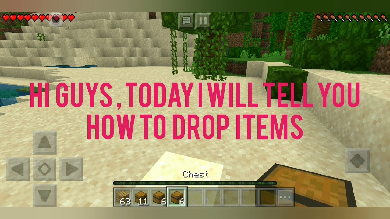 How to drop items in Minecraft on mobile - YouTube