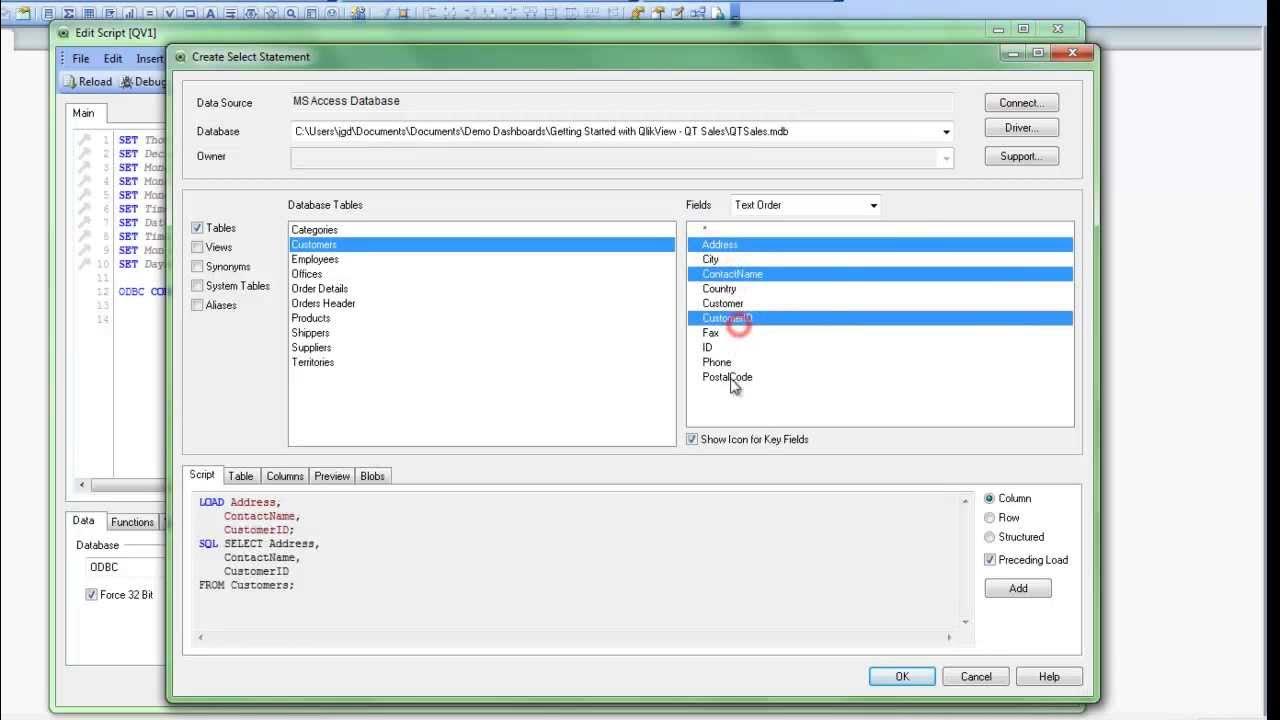 Loading ODBC Data into QlikView - YouTube