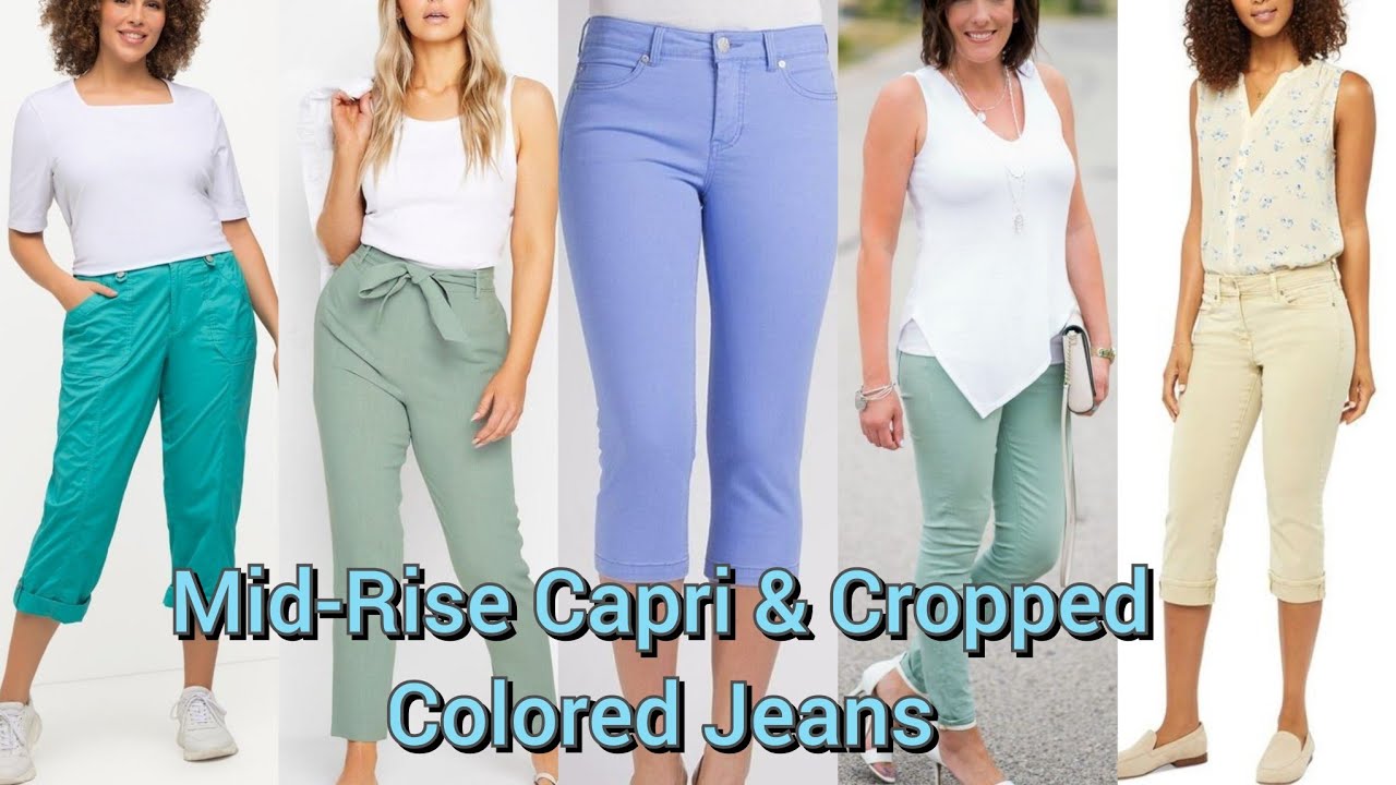 Mid-Rise Capri Goals_: Denim Capri & Cropped Colored Jeans for Women ...