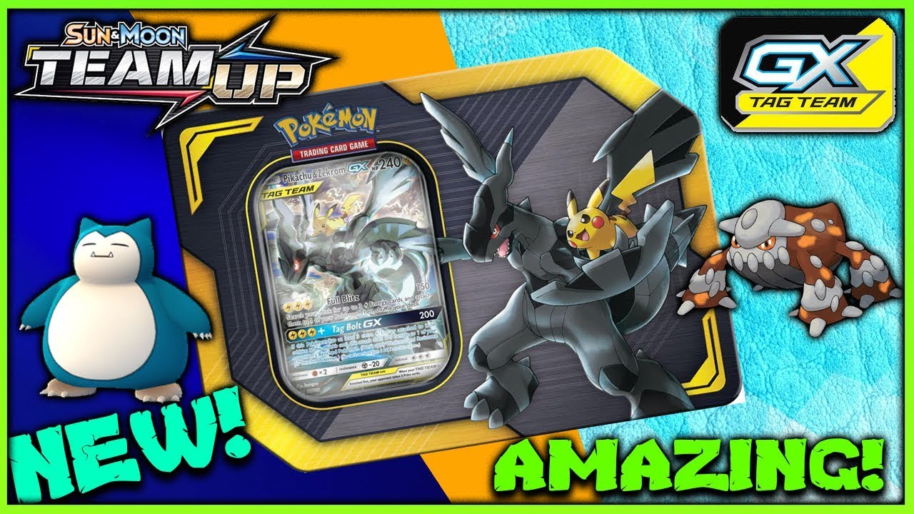 The Best For Last! New Pokemon Tag Team Gx Pikachu/Zekrom Tins! Amazing ...