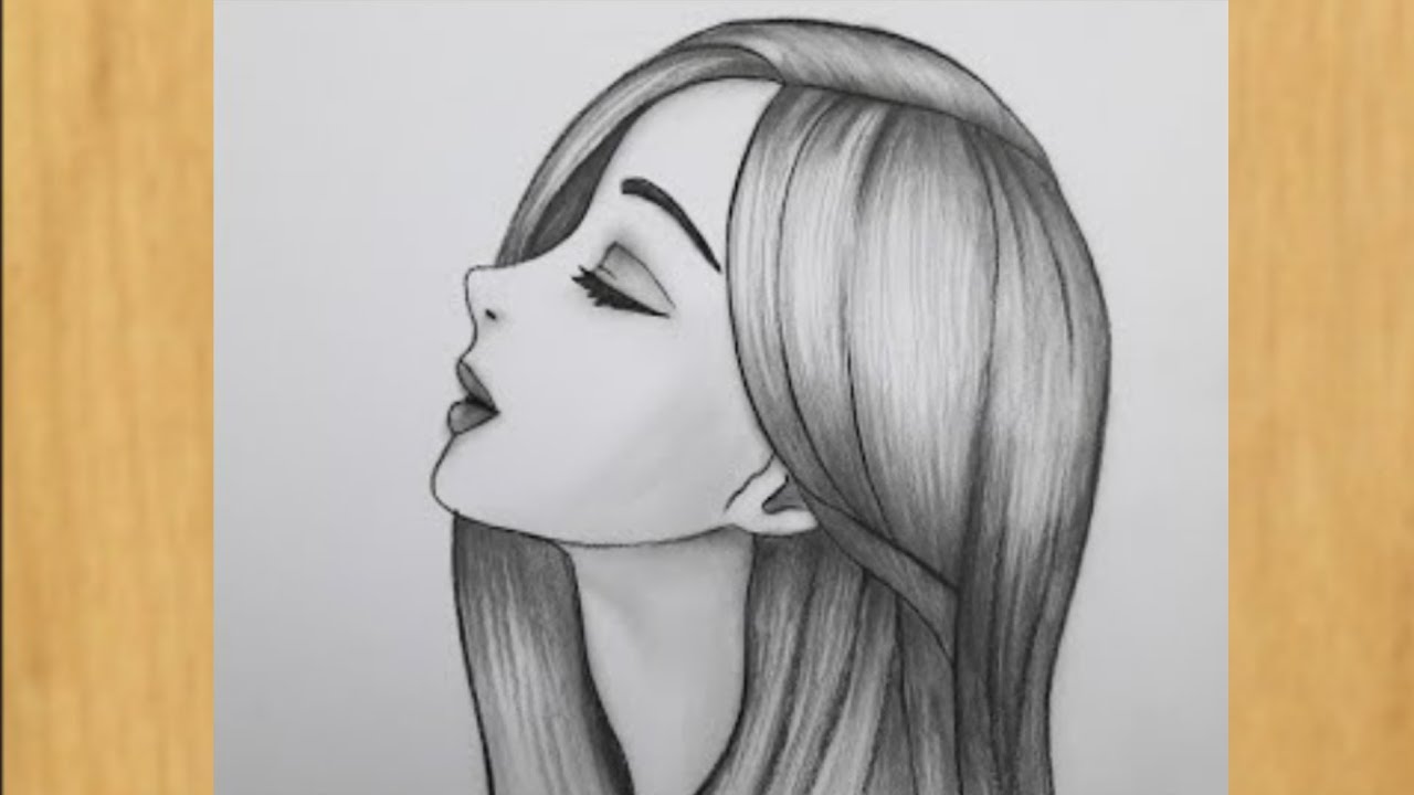 How to draw a beautiful girl face step by step | Easy pencil portrait ...