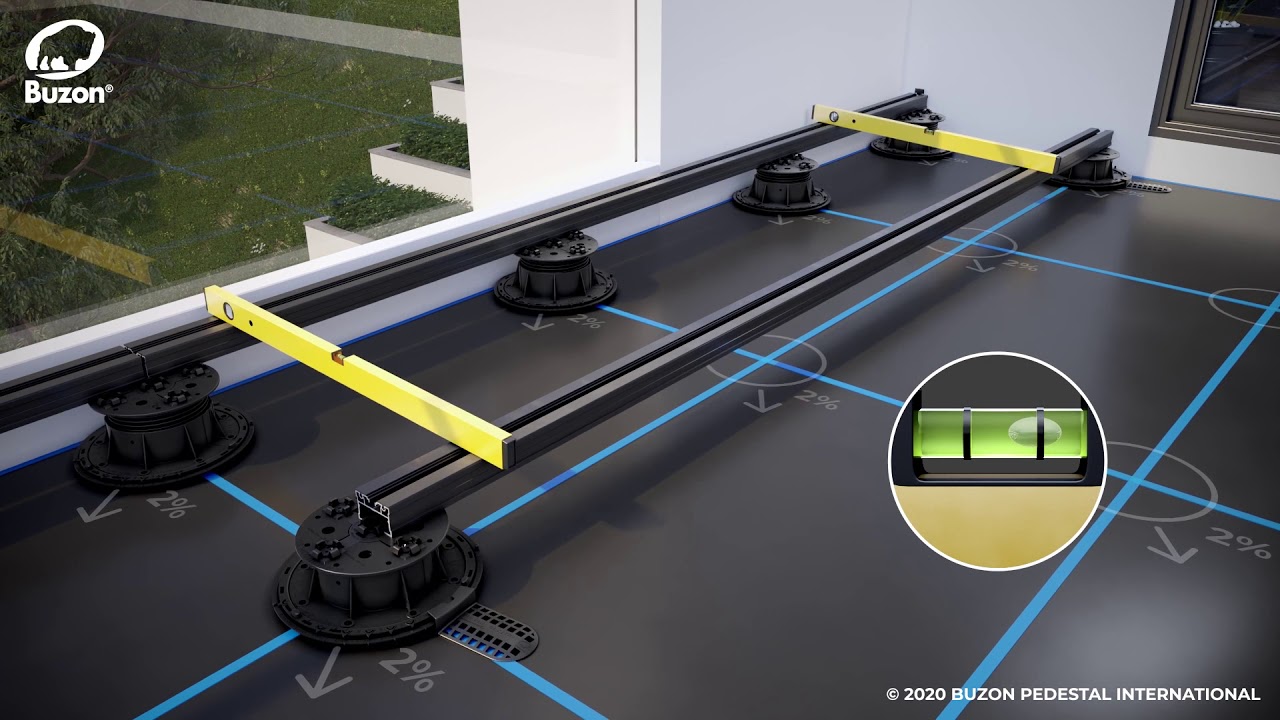 Buzon - Starting a tiled terrace with our new U-BRS system - YouTube