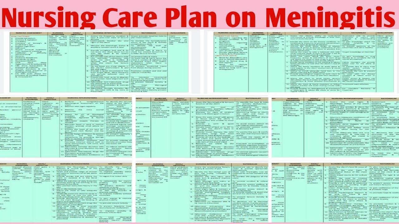 NCP 55 Nursing Care Plan on Meningitis/ Neurologic Disorders#LEARN ...