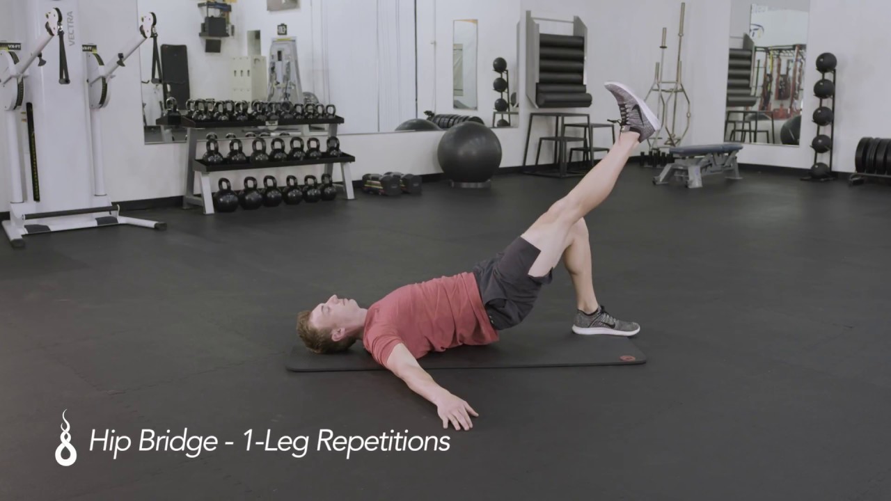 Hip Bridge 1-Leg Repetitions - YouTube