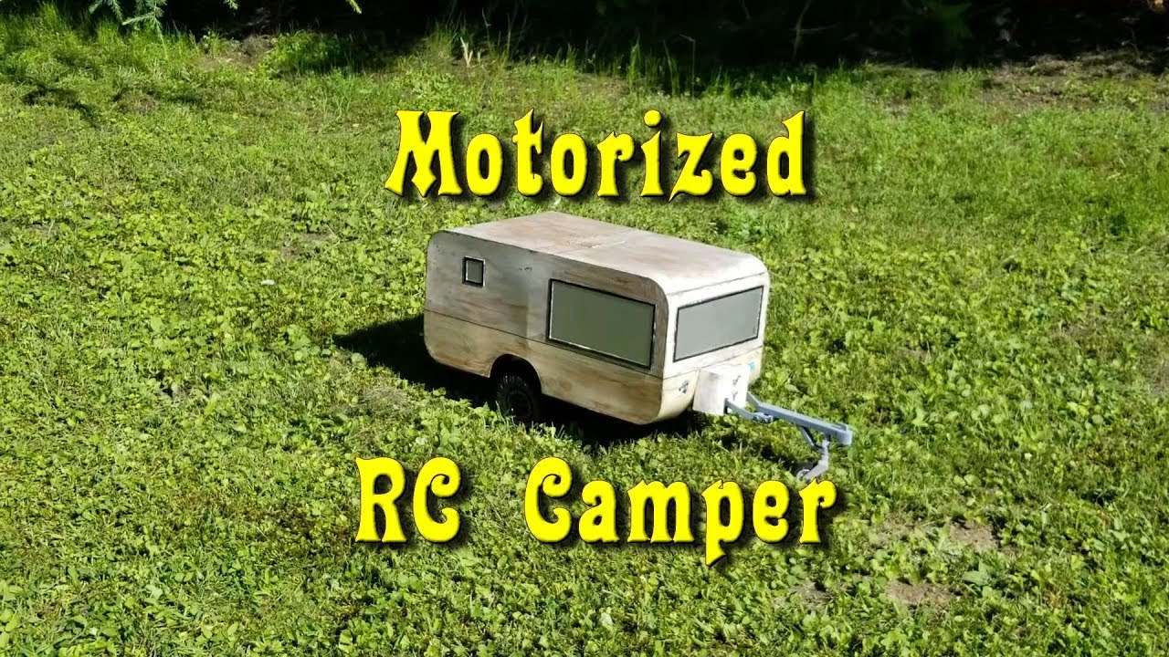 FUN with the motorized RC Camper Trailer Caravane Part two - YouTube
