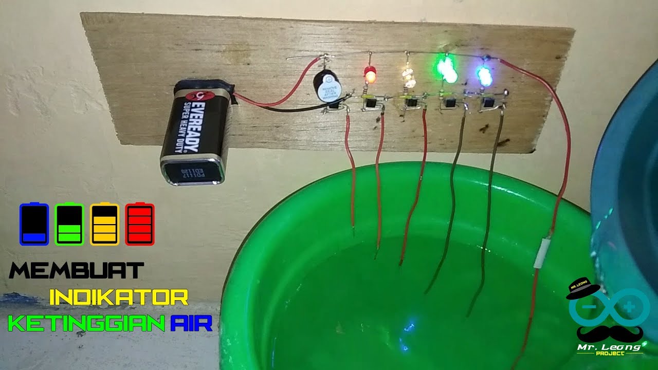 Membuat Indikator Level Air dilengkapi dengan Alaram - YouTube