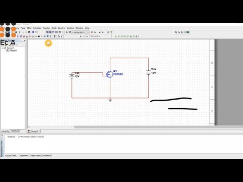 #126 Transfer and drain characteristics of MOSFET using MULTISIM || EC ...