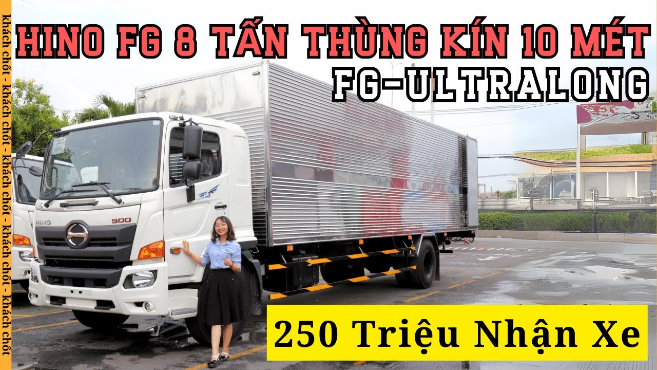HINO FG 8 TẤN ULTRALONG THÙNG KÍN SIÊU DÀI 10 MÉT | HINO FG 8 Tấn Siêu ...
