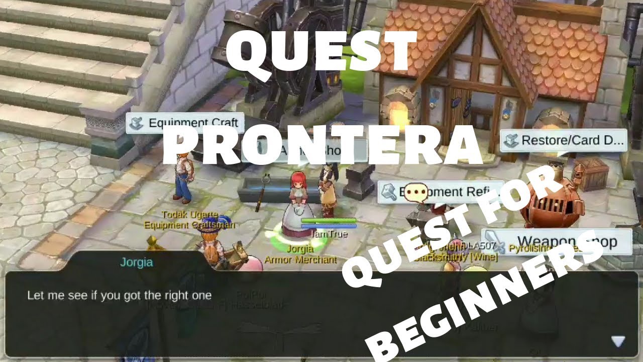 Quest Prontera Part One!!! Quest Walkthrough For Beginners!! Ragnarok M ...